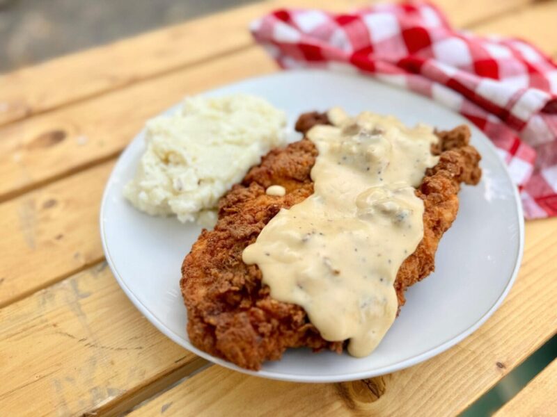 Crispy Chicken Schnitzel Paired with Homemade Gravy - An Easy Recipe ...